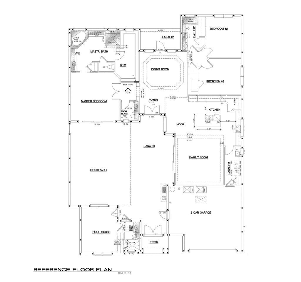 1-Story Courtyard Plan - Orlando Premier Custom Home Builder